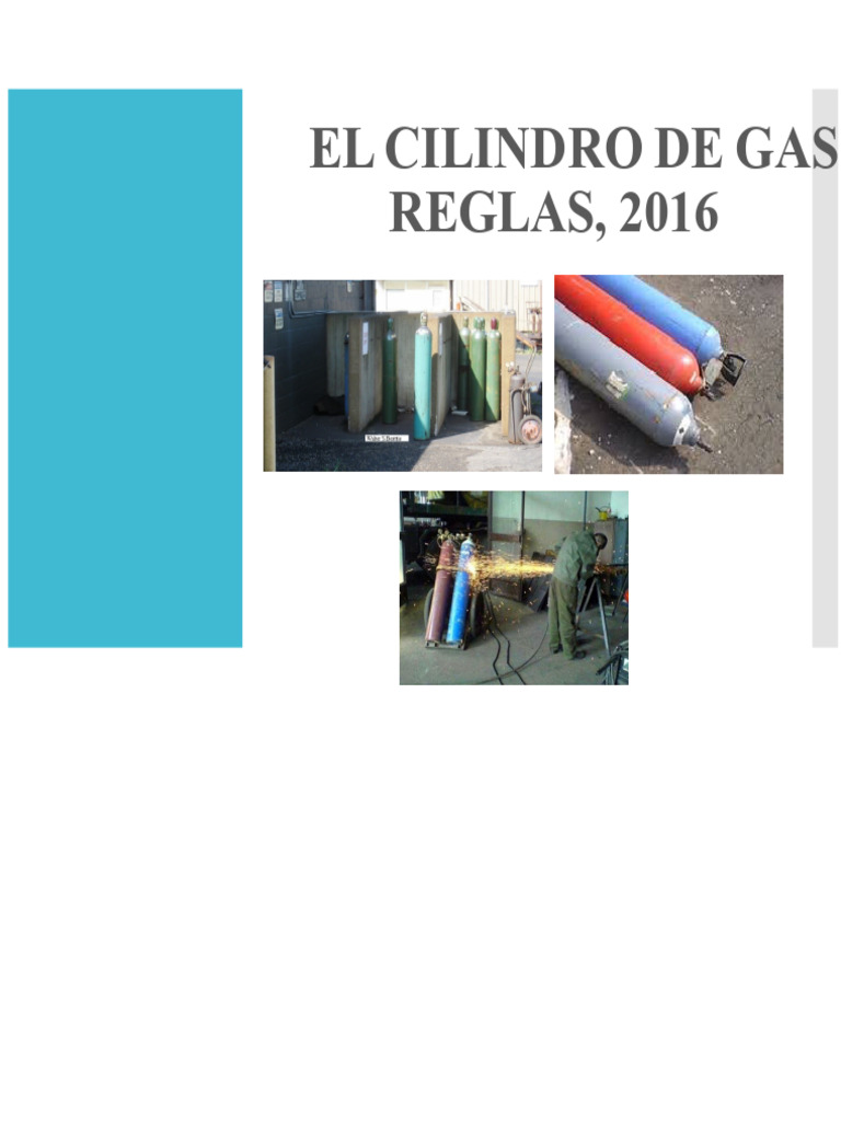 Peligros y Normas de Cilindros de Gas | PDF | Gases | Soldadura