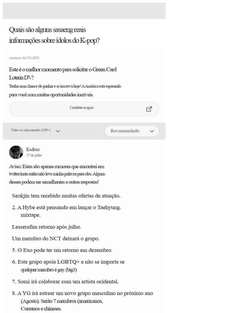 Quais São Algumas Informações Reais Sobre Sasaeng de Ídolos Do K-Pop ...
