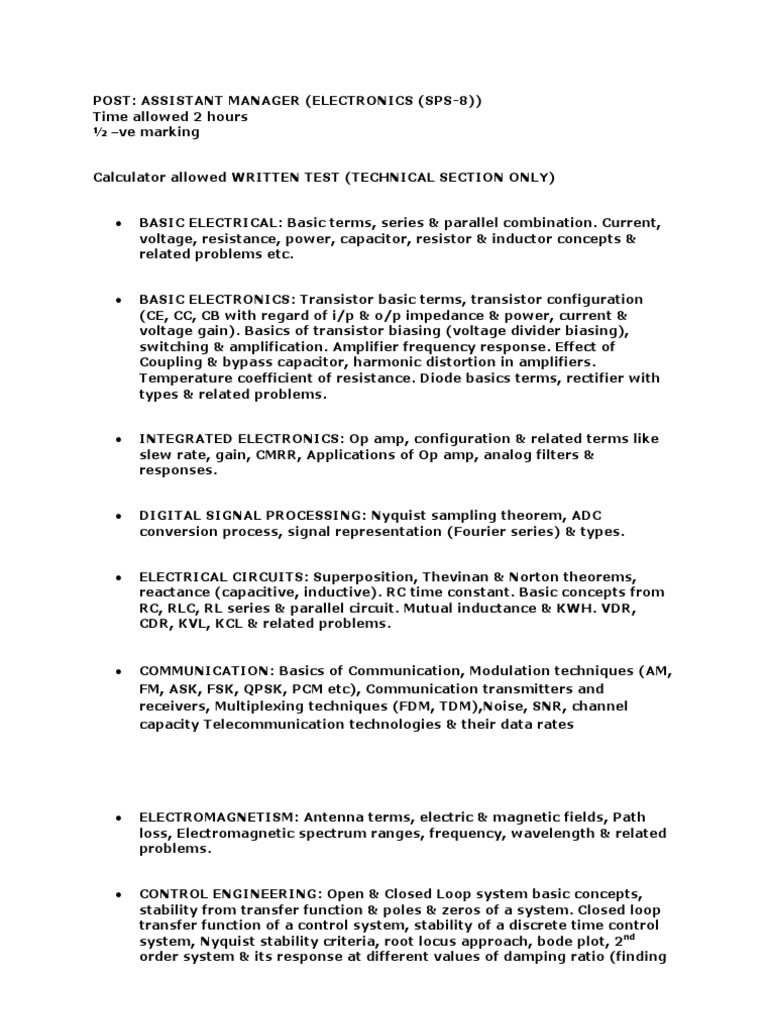 Suparco Test | PDF | Amplifier | Capacitor