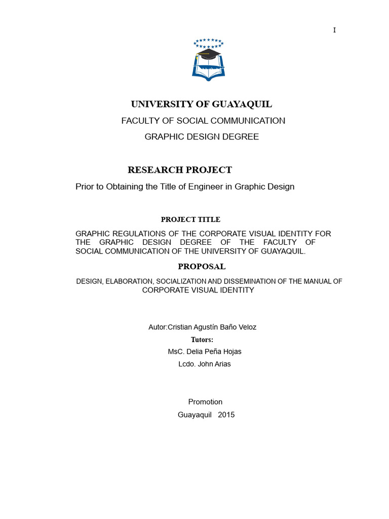 Thesis Manual of Visual Identity For The Graphic Design Degree PDF ...