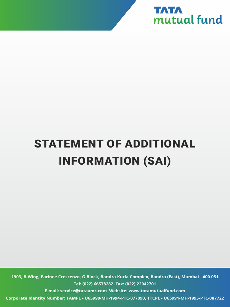 Statement of Additional Information (SAI)-1-25 | PDF | Mutual Funds ...