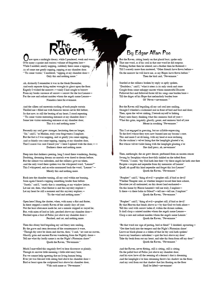 "The Raven: A Study in Sorrow" | PDF | The Raven | Poetry