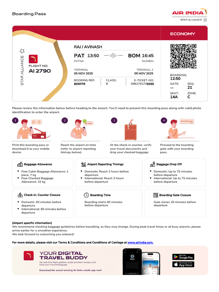 Boarding Pass AVINASH 1 | PDF | Baggage | Lithium Ion Battery