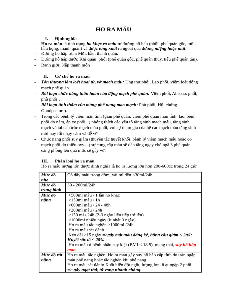 Ho Ra Máu | PDF