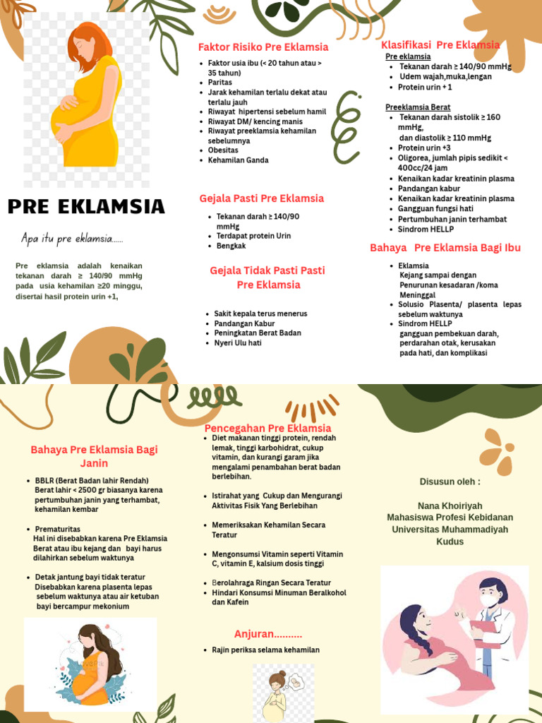 Panduan Pre Eklamsia: Gejala dan Pencegahan | PDF