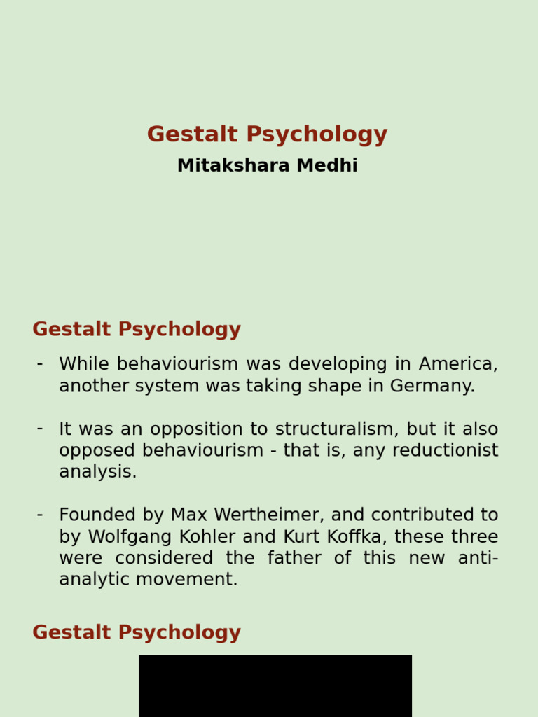 Gestalt Psychology | PDF