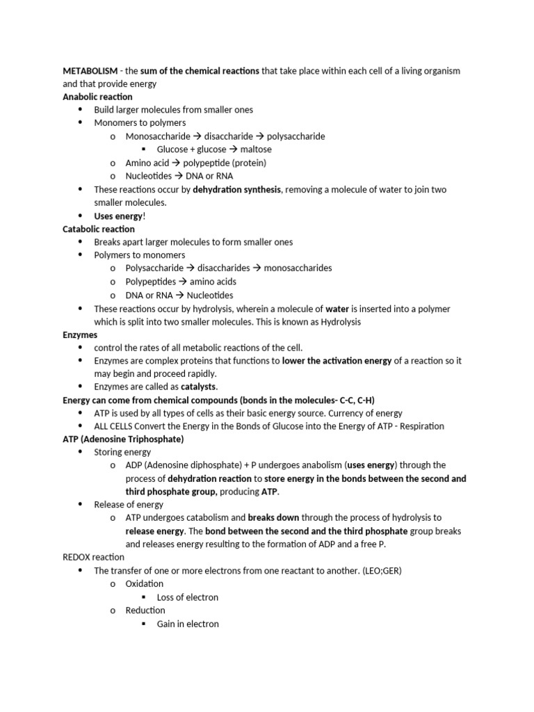 Quarter 2 Reviewer BIOLOGY 2 | PDF | Cellular Respiration | Diet ...