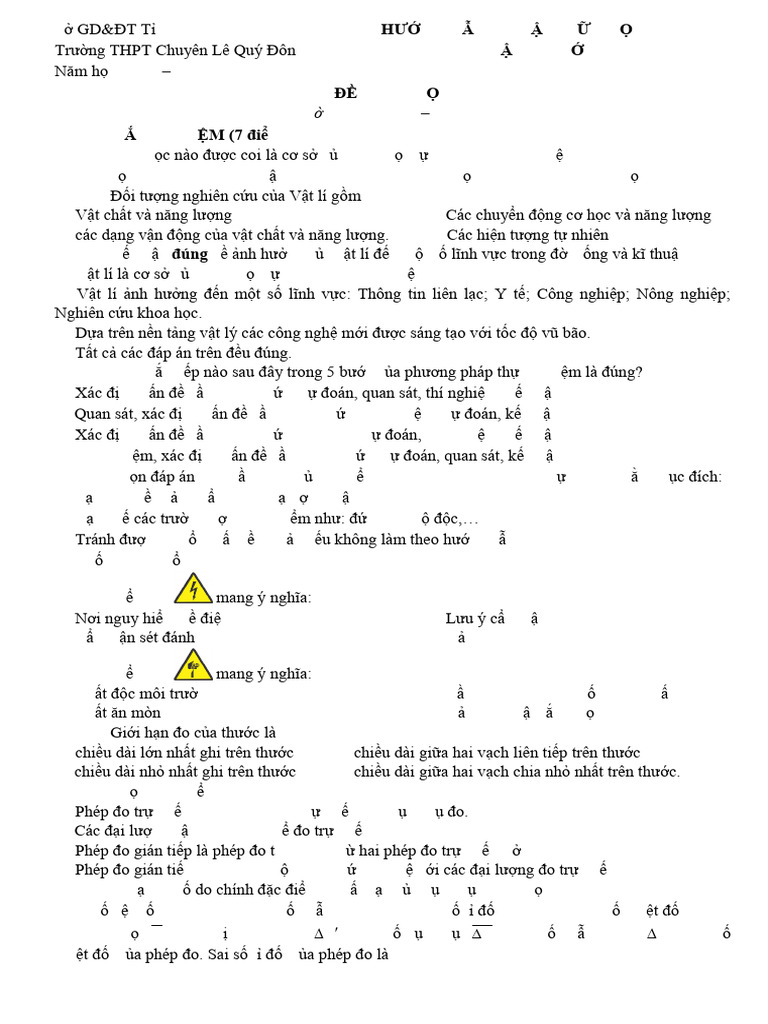 Đề MH - GIỮA HK1 - K.10-23-24 | PDF