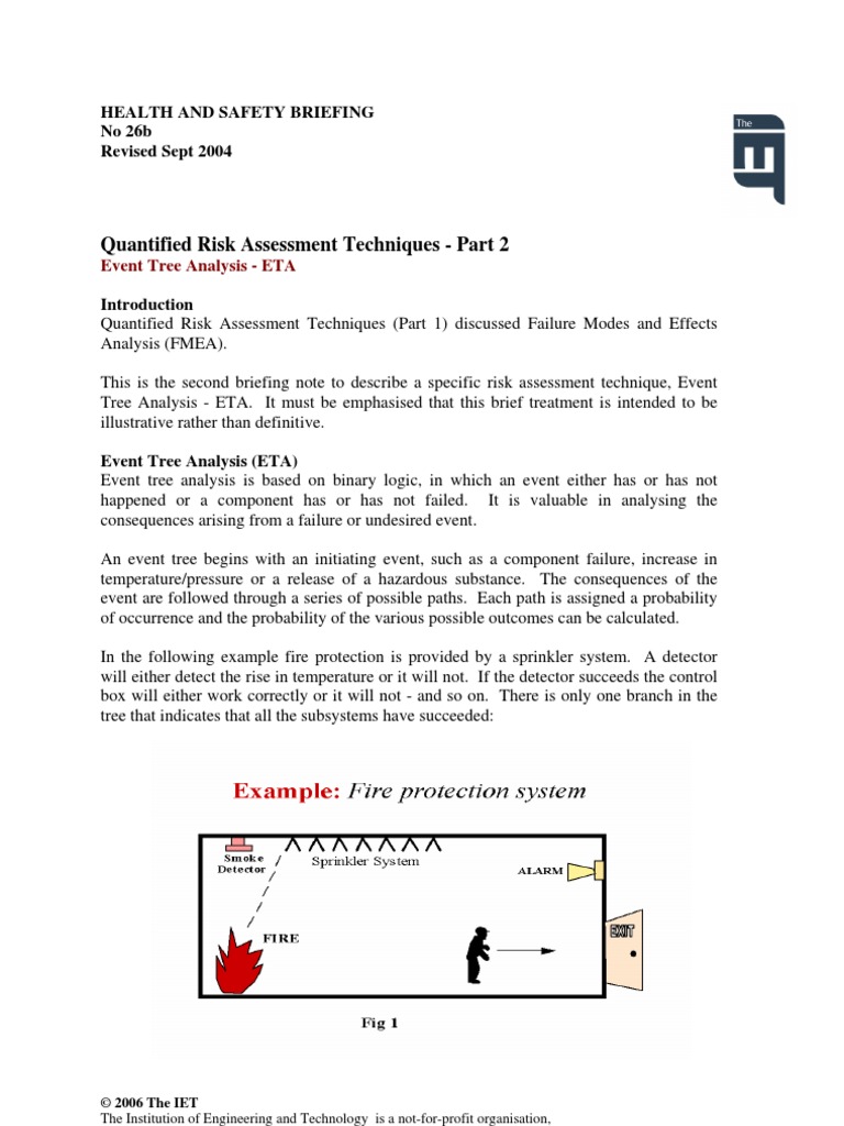Event Tree Analysis | PDF | Risk | Safety