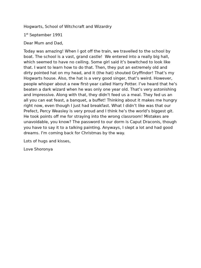Hogwarts Letter | PDF