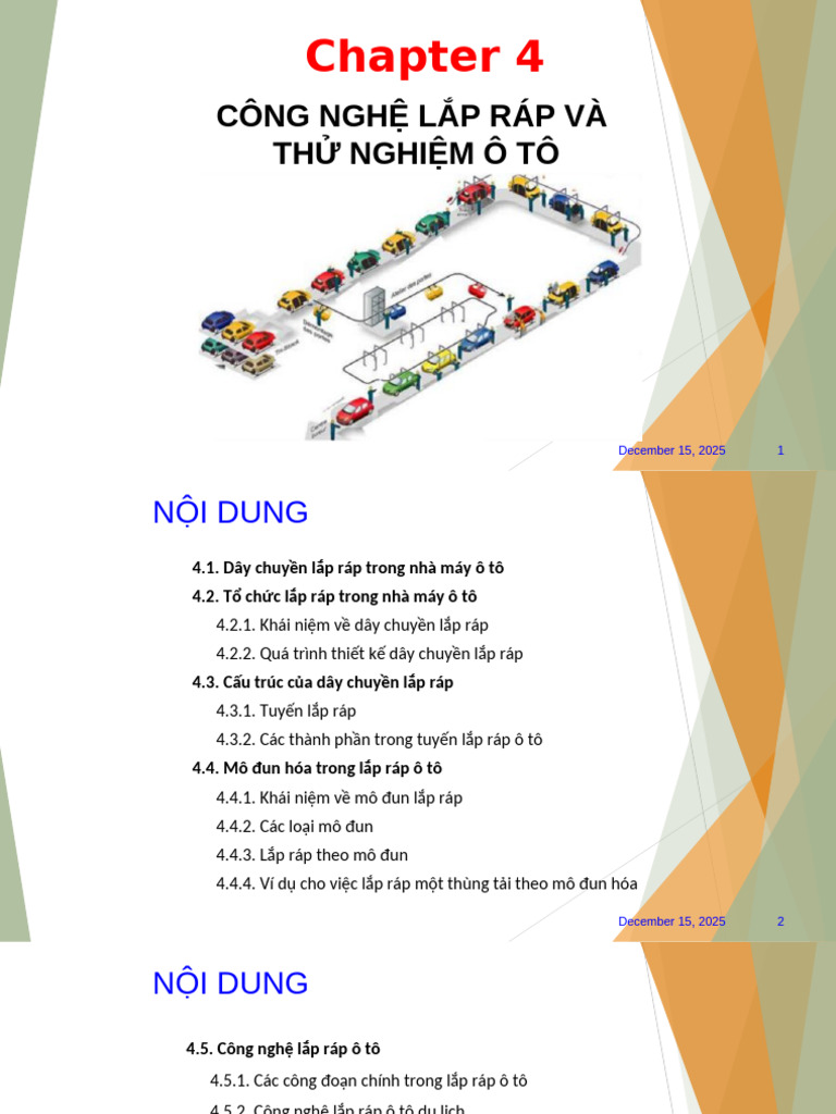 Chapter 04 - công Nghệ Láp Ráp Và Thử Nghiệm ô Tô | PDF