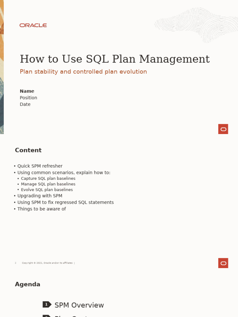 How to Use SQL Plan Management | PDF | Database Index | Sql
