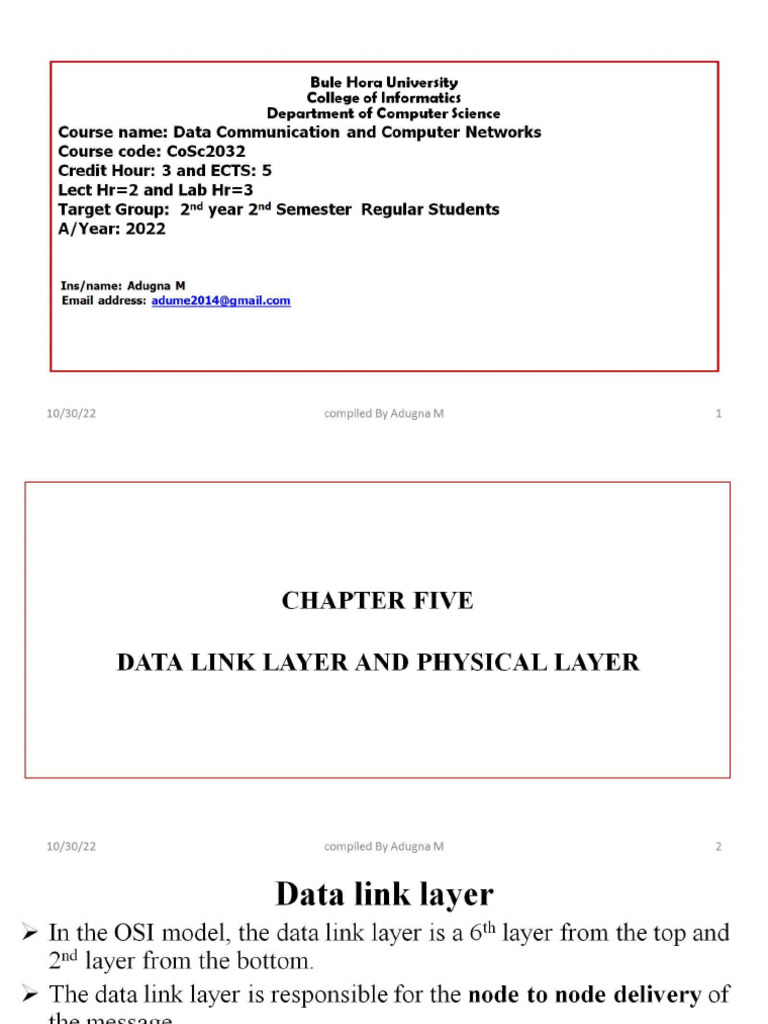 Data Communication and Computer Networks Chapter 5 (3) | PDF