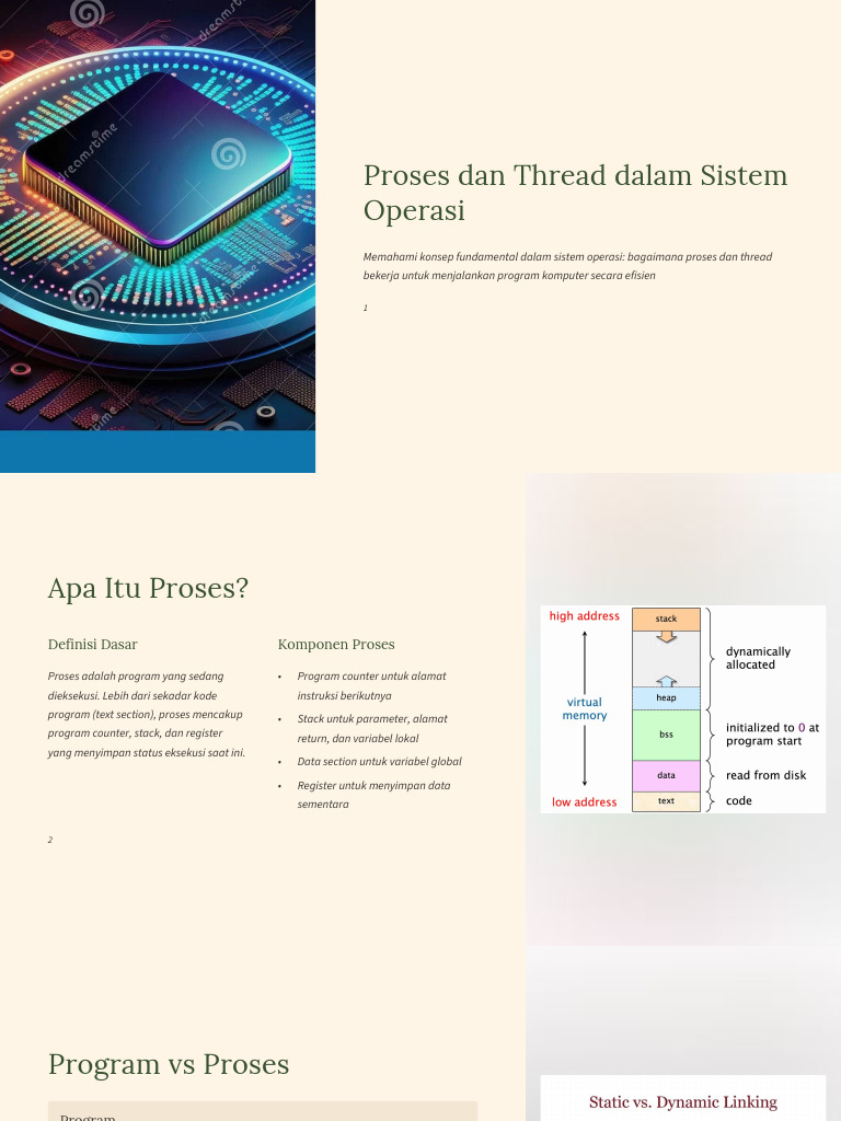Proses dan Thread dalam Sistem Operasi | PDF