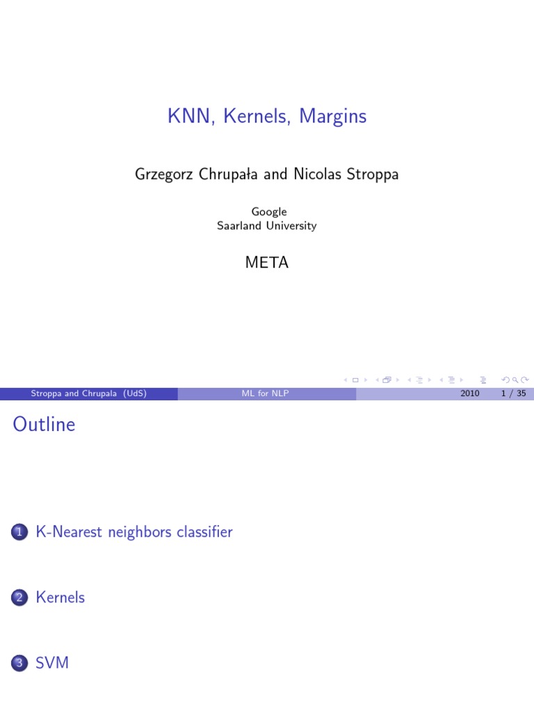 KNN Kernels Margin | PDF | Support Vector Machine | Algorithms And Data Structures