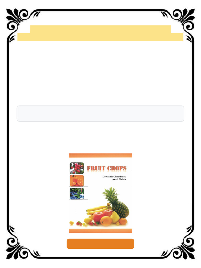 Fruit Crops Dewasish Choudhary & Amal Mehta ebook no-delay access | PDF ...