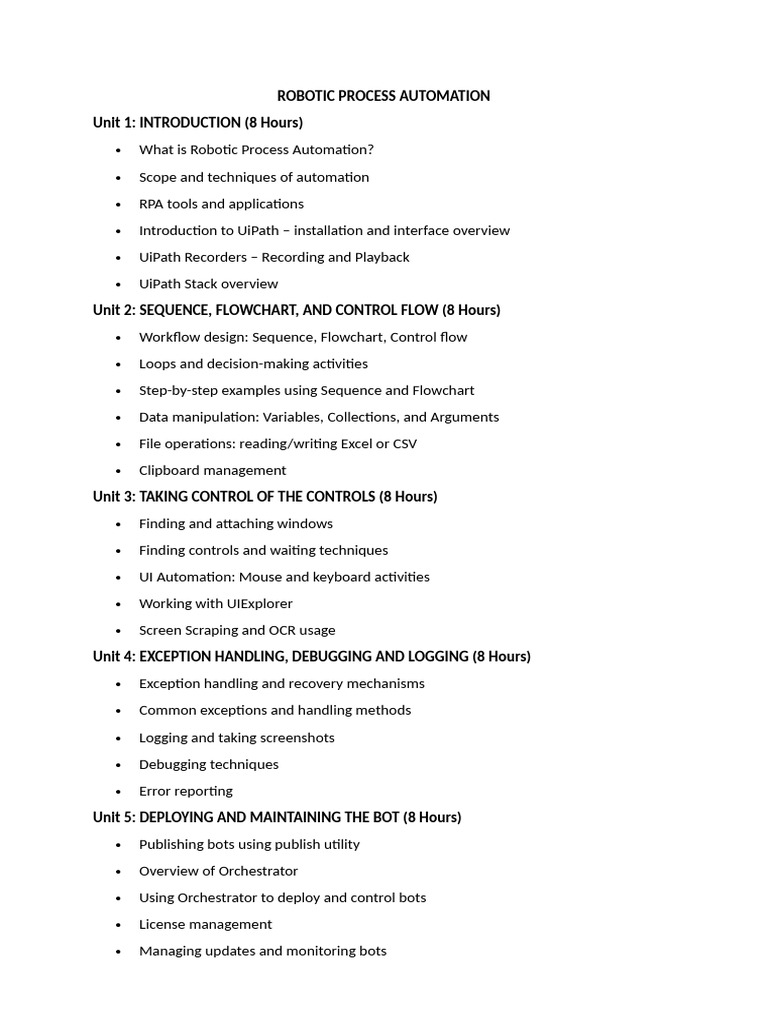 Introduction to Robotic Process Automation | PDF