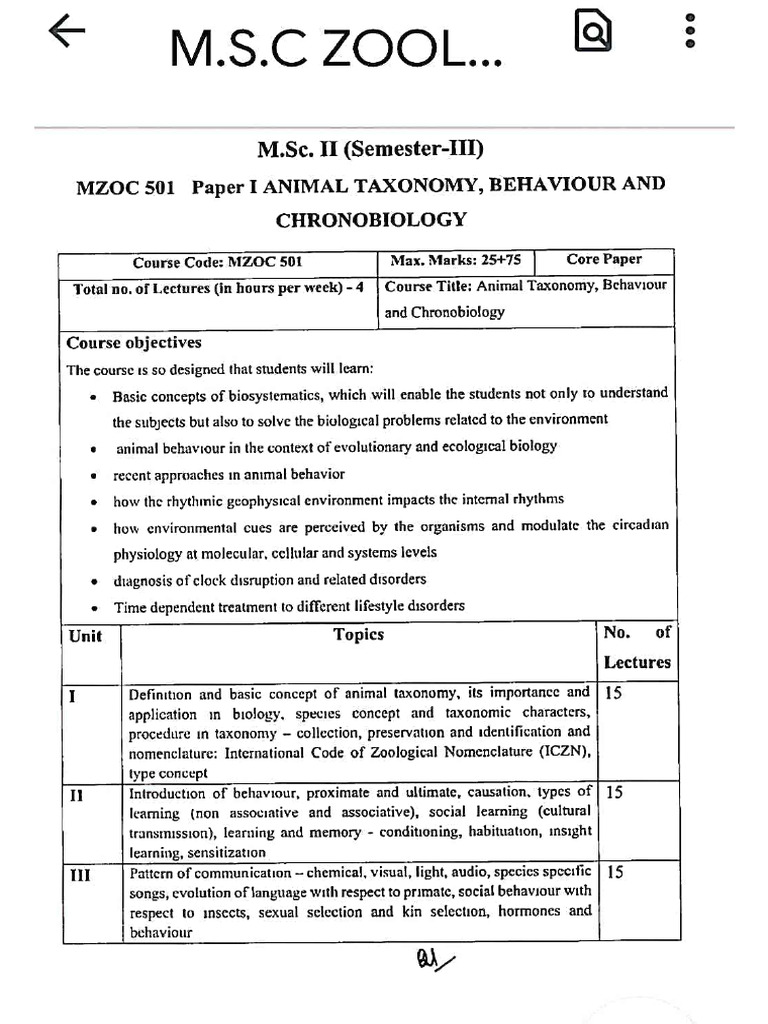 M.sc. 3rd Sem.syllabus | PDF