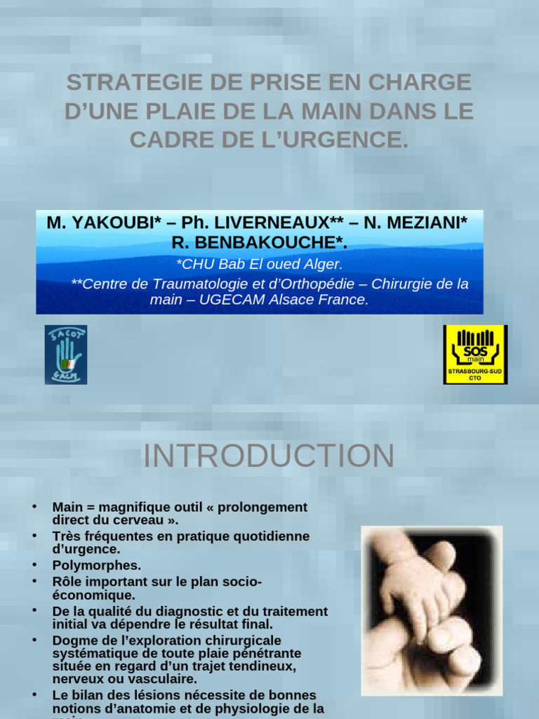Prise en charge des plaies de la main | PDF | Main | Membres (anatomie)