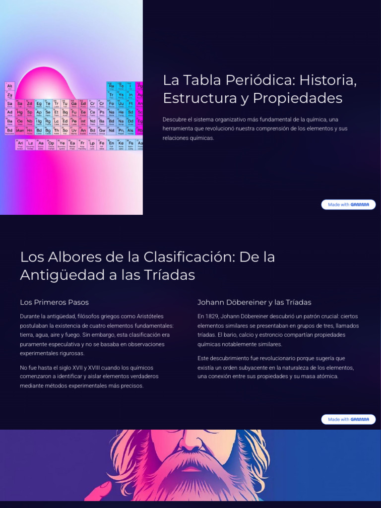 La Tabla Periodica Historia Estructura y Propiedades | PDF | Tabla ...