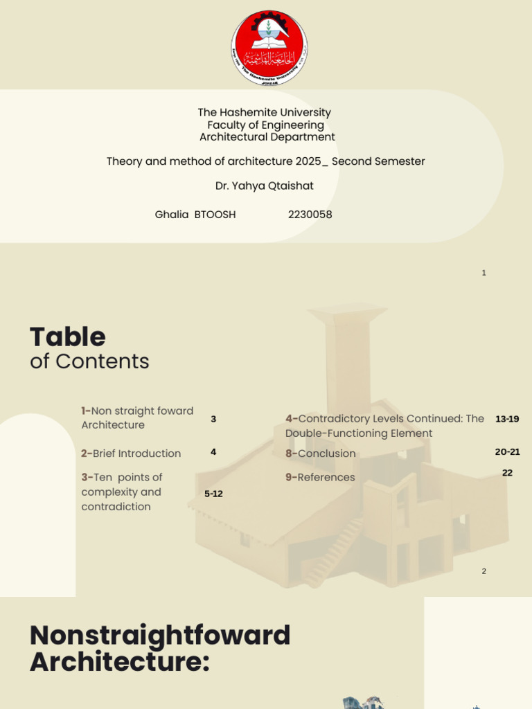 Complexity and Contradiction in Architecture - Analytical Presentation ...