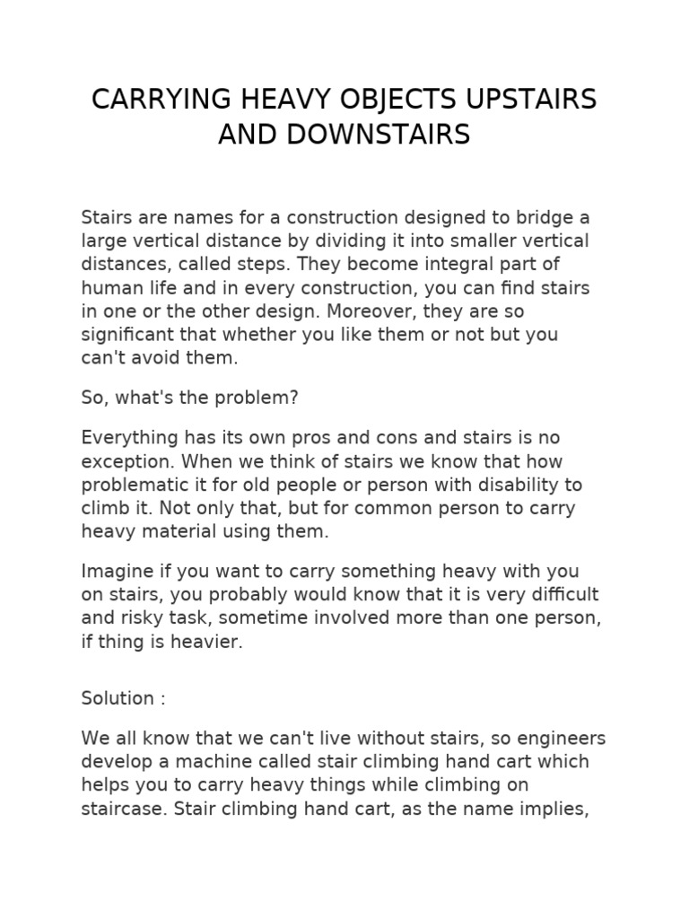 Efficient Stair Climbing Hand Carts | PDF