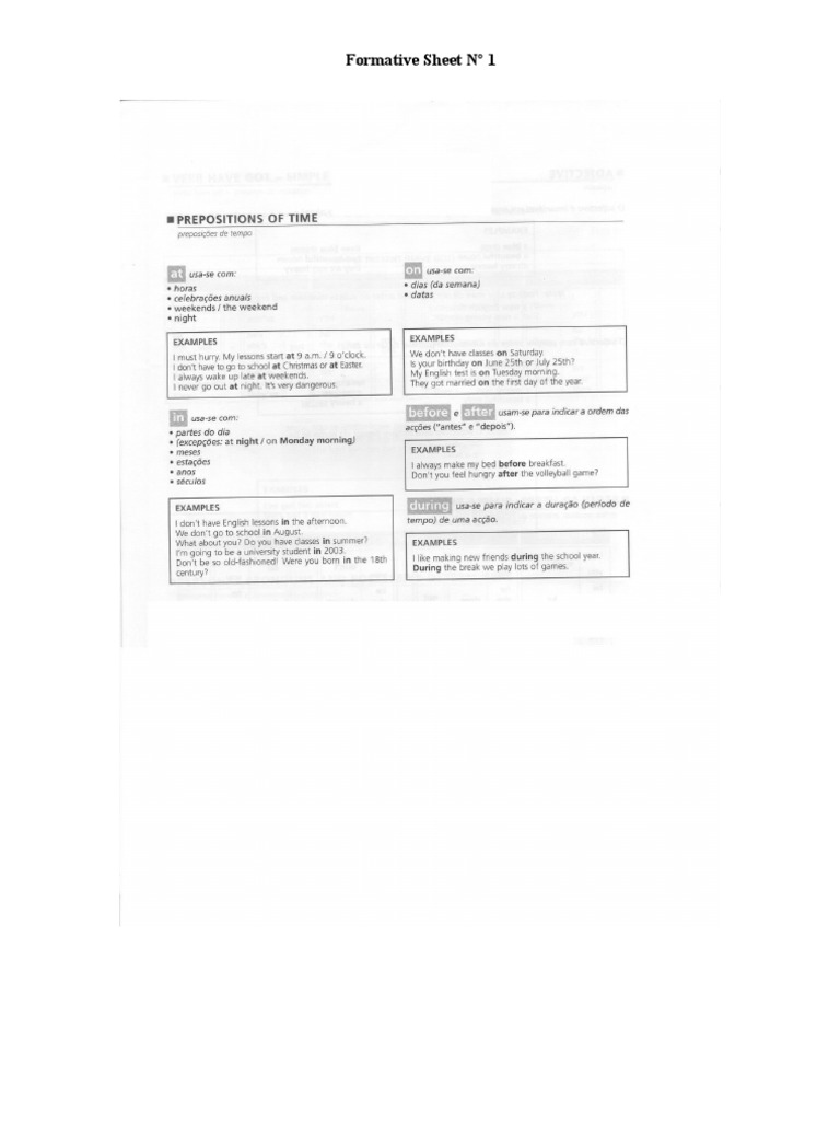 Formative Sheet 1 Overview | PDF