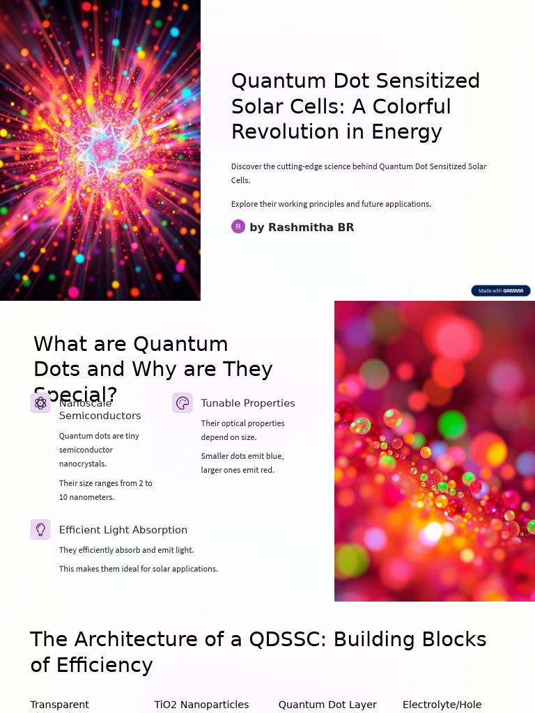 Quantum Dot Sensitized Solar Cells A Colorful Revolution in Energy ...