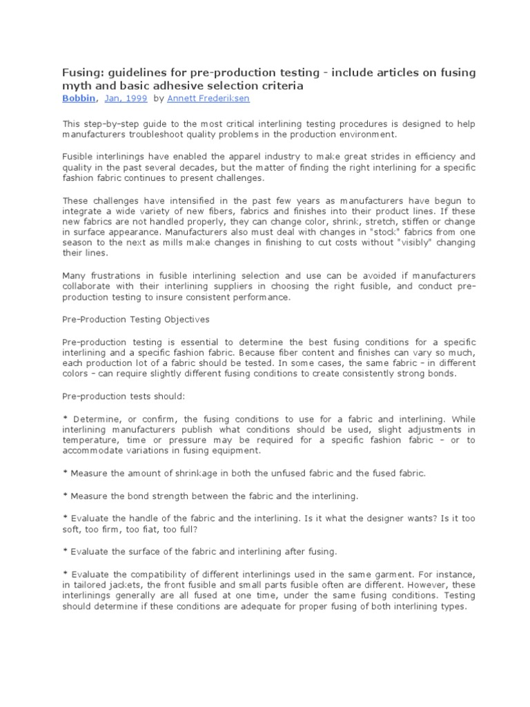 Fusing | PDF | Nuclear Fusion | Clothing