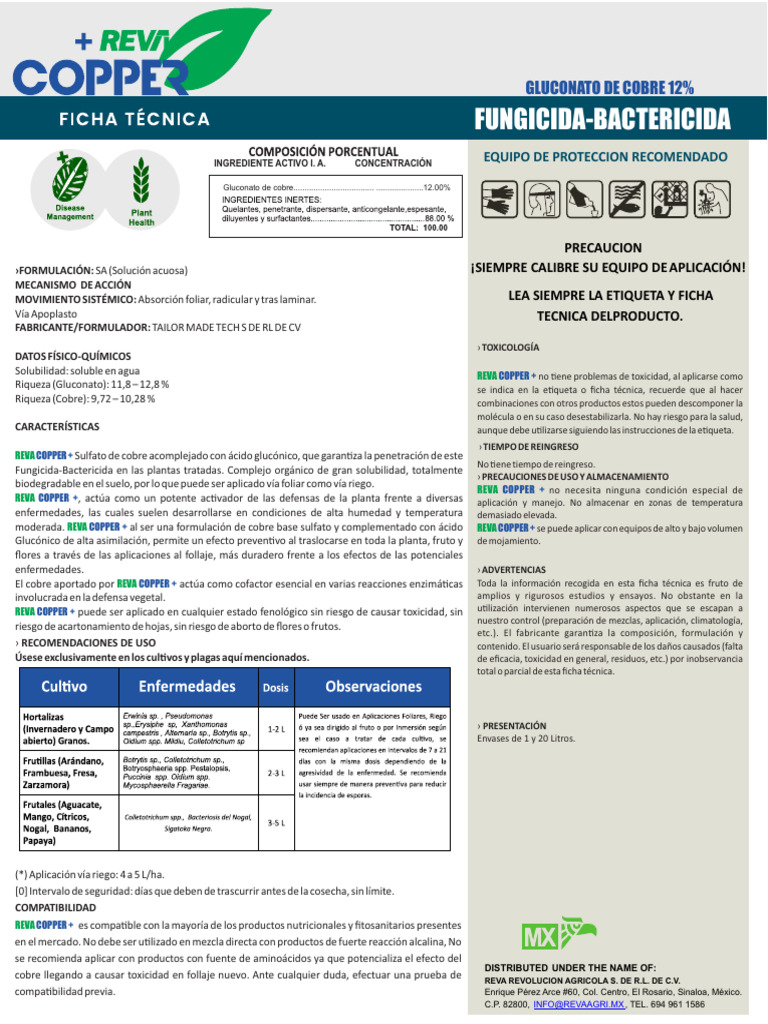Ft Reva Copper+ | PDF | Solubilidad | Química