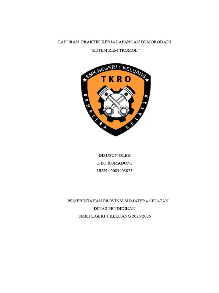 Praktik Kerja Lapangan Rem Tromol | PDF
