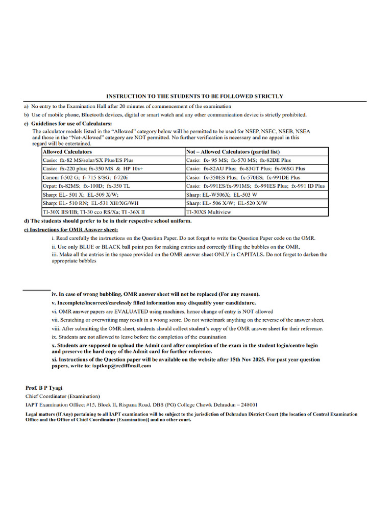 Nse Iapt Instruction | PDF
