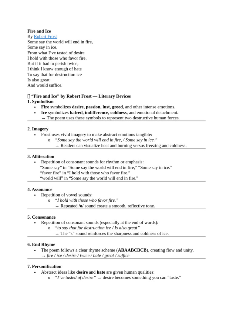 Fire and Ice_there is No Frigate (1) | PDF | Poetry