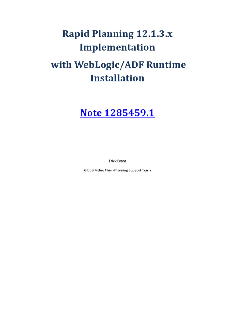 Install and Implement Rapid Planning-Version1 | PDF | Oracle Corporation | Java (Programming ...