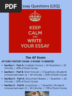 APUSH LEQ Rubric Update 2023 | PDF | Argument | Reason