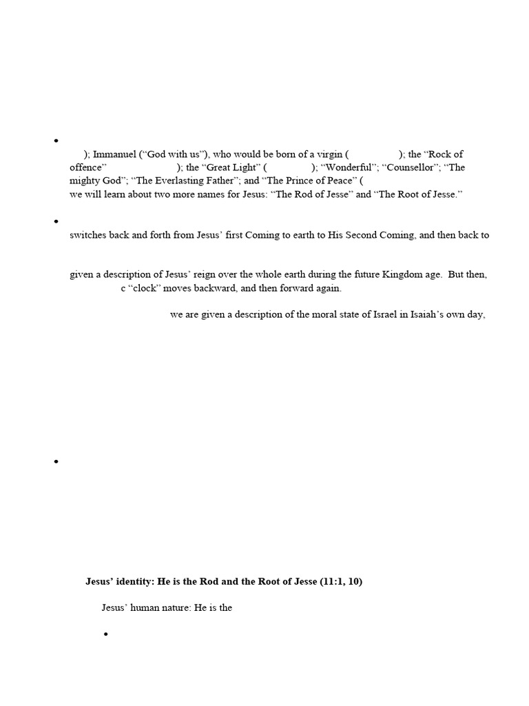 4. Jesus the Root and Rod of Jesse Isaiah 11 | PDF | Jesus | Religious ...
