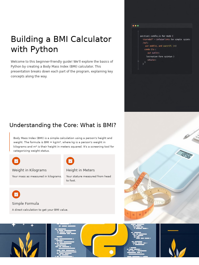Building a BMI Calculator With Python | PDF | Body Mass Index ...