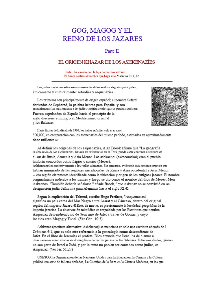 El Reino de Los Jázaros, Gog y Magog, Jázaros Judíos (Parte 2) | PDF ...