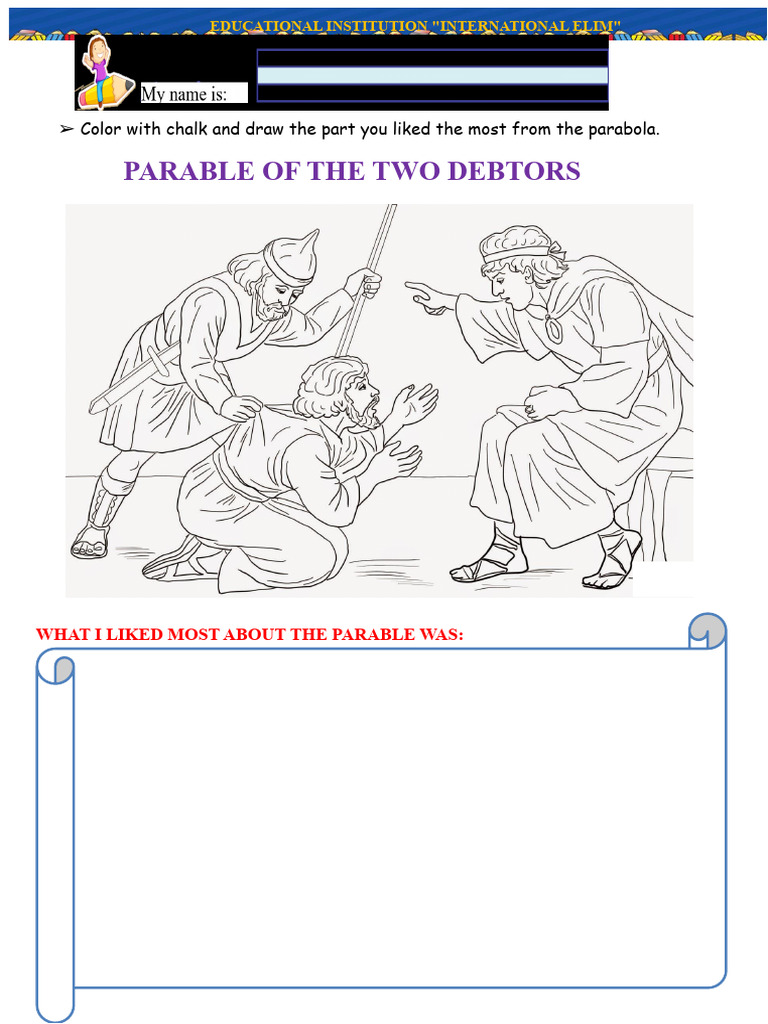 (Parable of Two Debtors | PDF