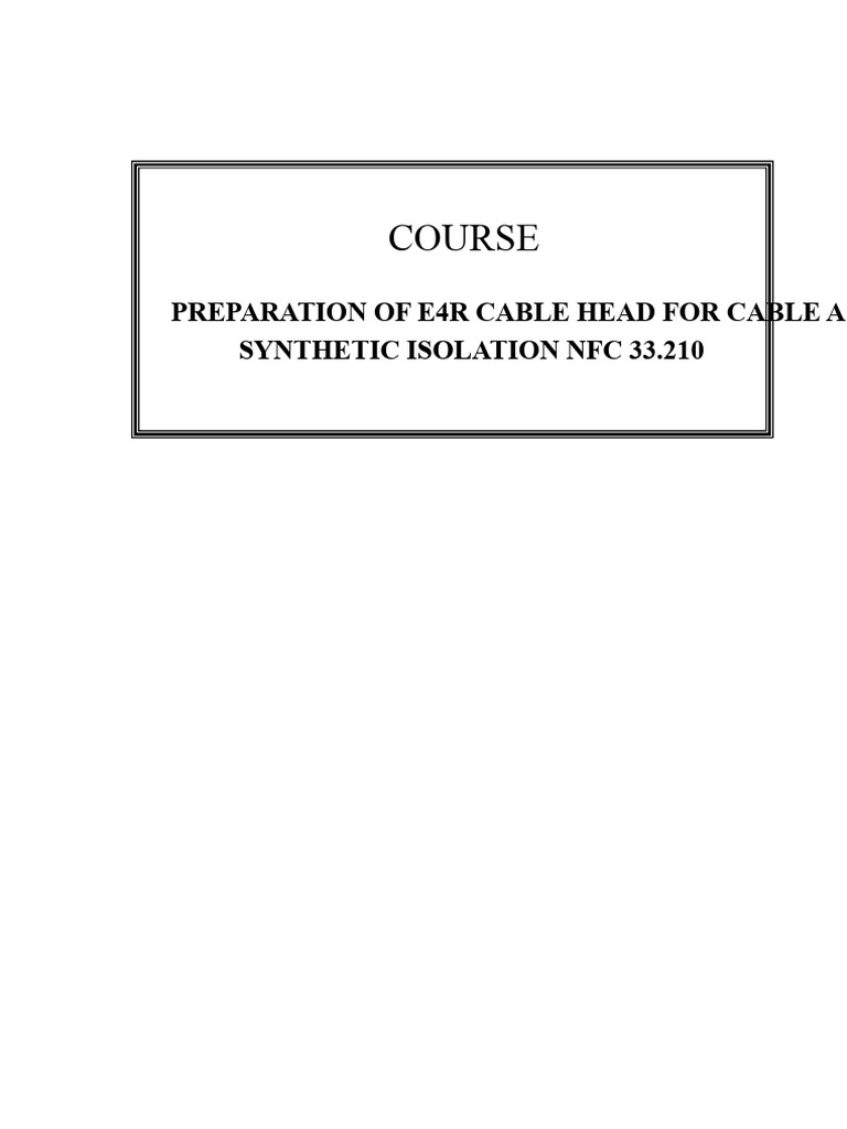E4R Cable Head Preparation Guide | PDF | Electrical Equipment ...