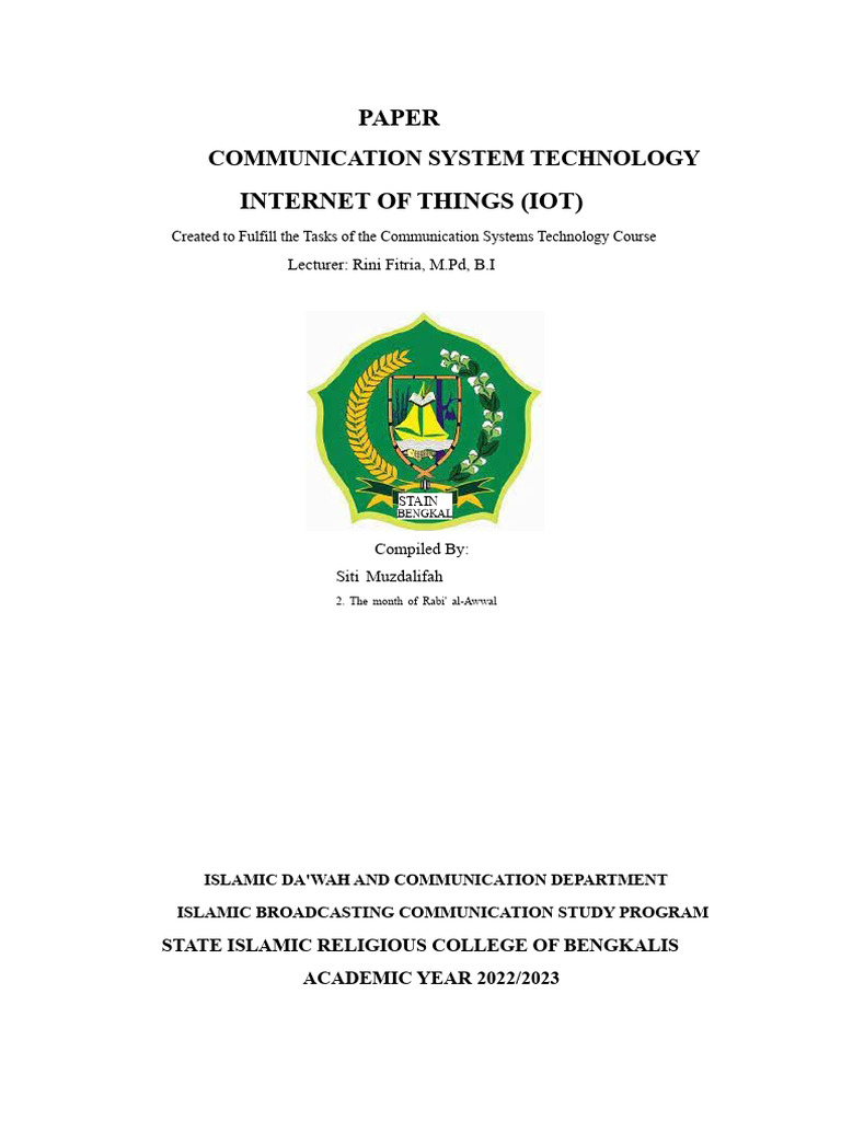 Paper - On Internet of Things (Iot) | PDF | Internet Of Things | Cloud ...