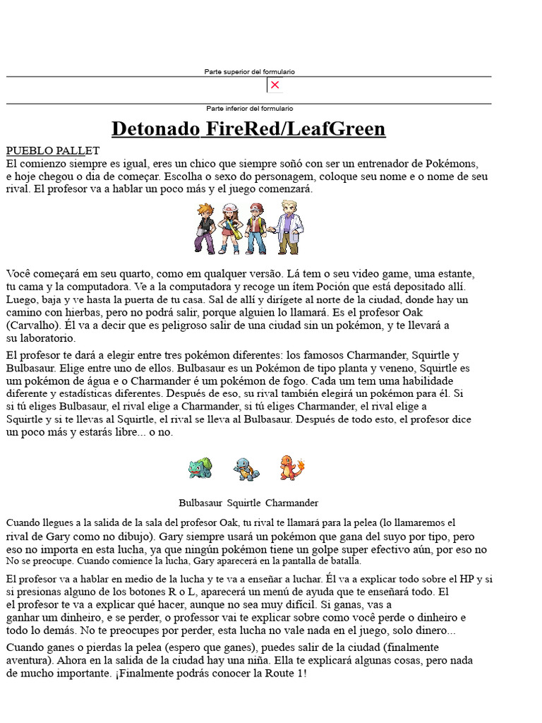Guía Pokémon Fire Red | PDF | Franquicias de Nintendo | Pokémon