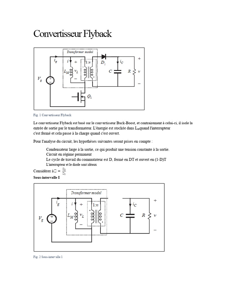 Analyse du Convertisseur Flyback | PDF | Puissance (physique) | Électricité