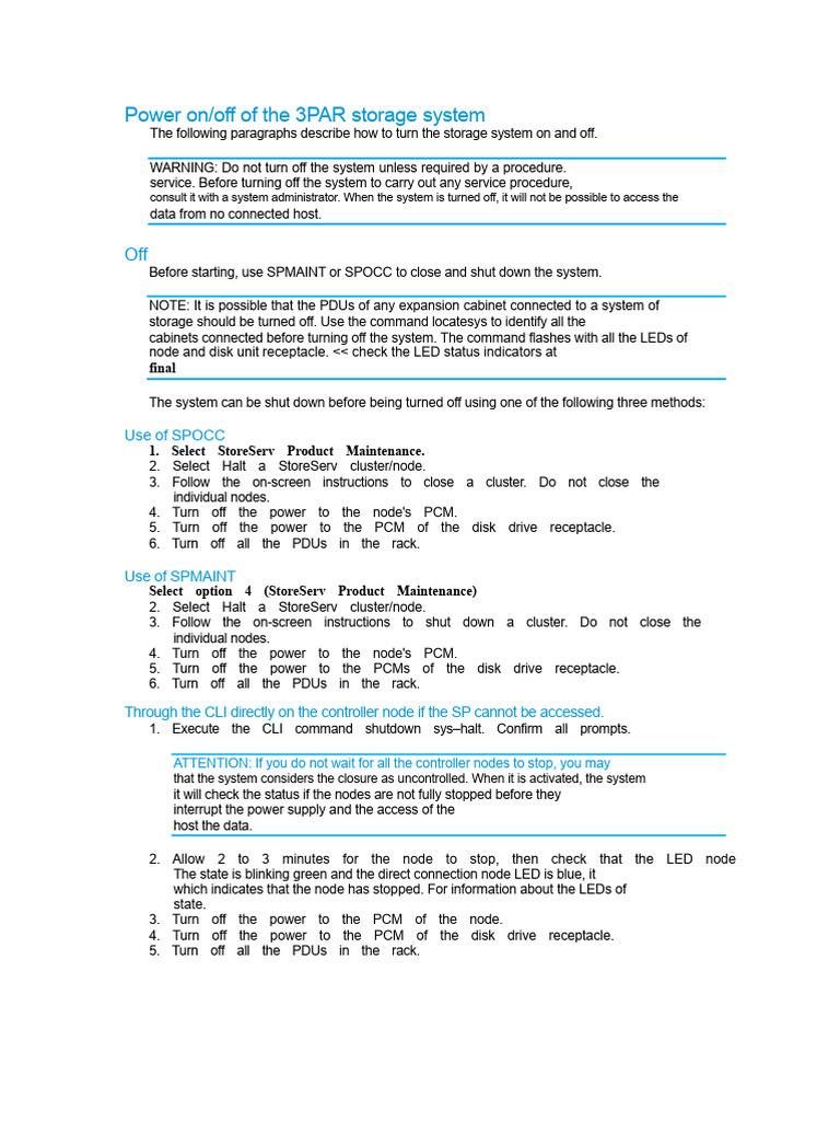3PAR Storage System Power Management Guide | PDF | Computer Data ...