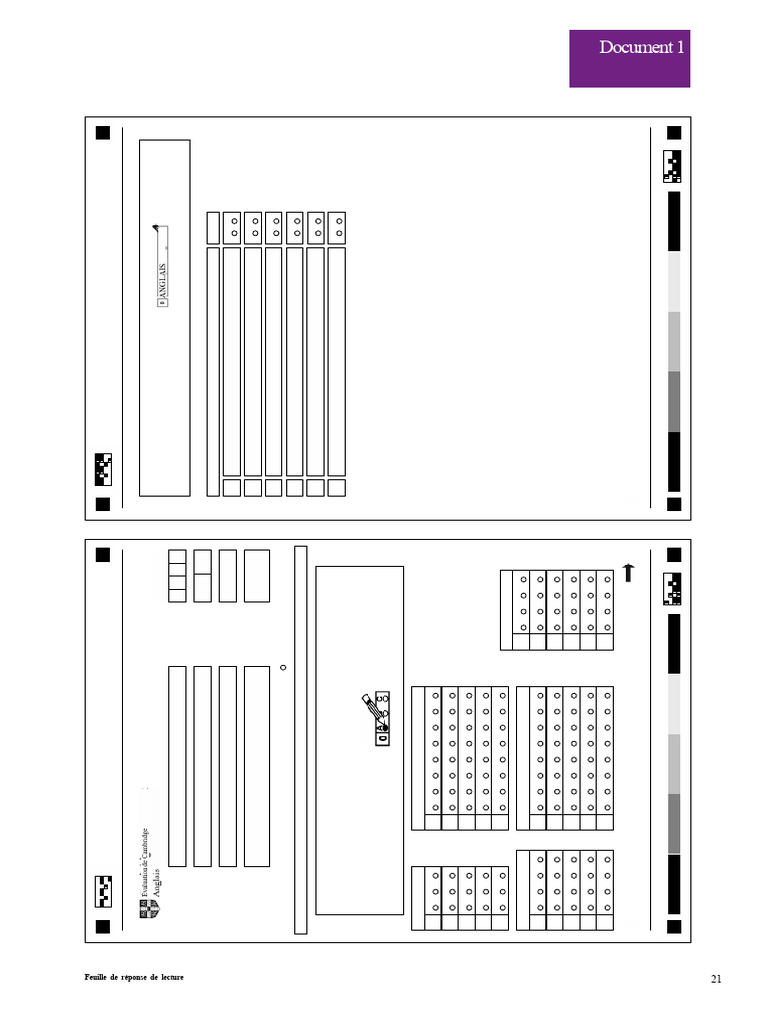 Feuille de réponses Preliminary Schools | PDF