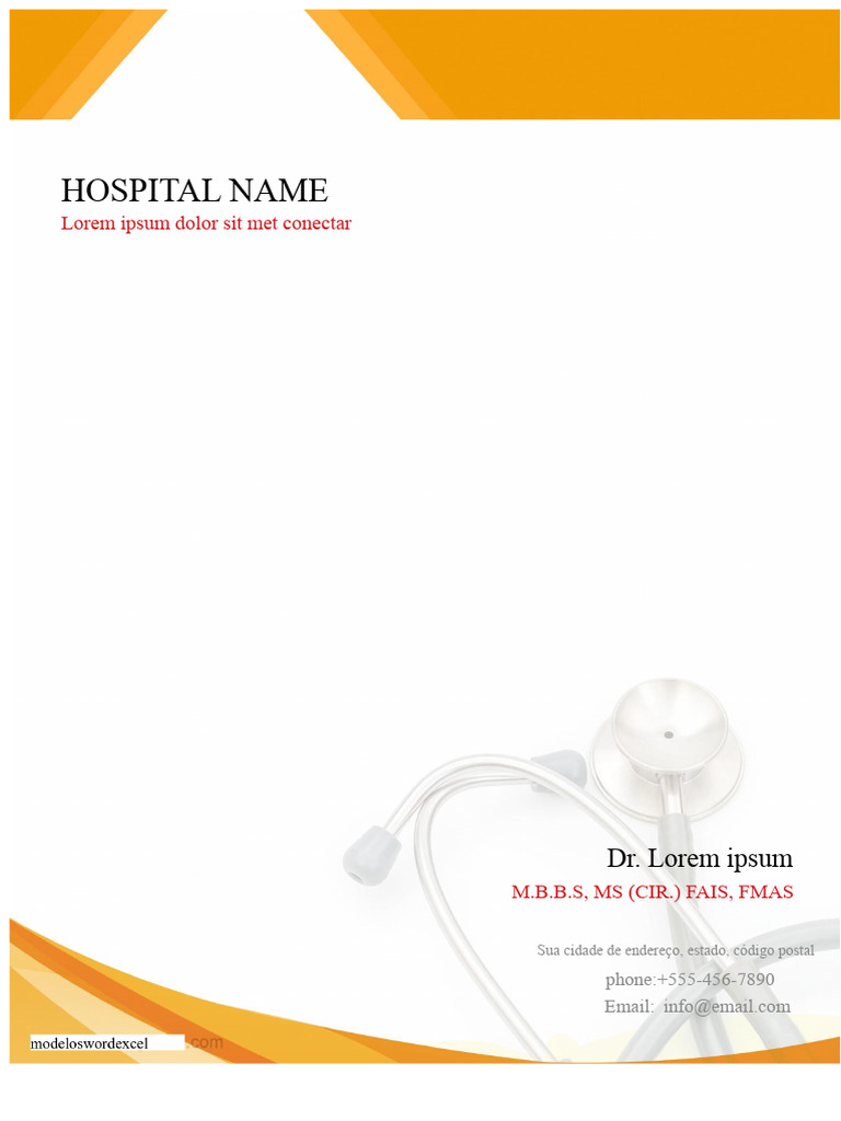 Hospital Dr. Lorem Ipsum - Contato e Localização | PDF