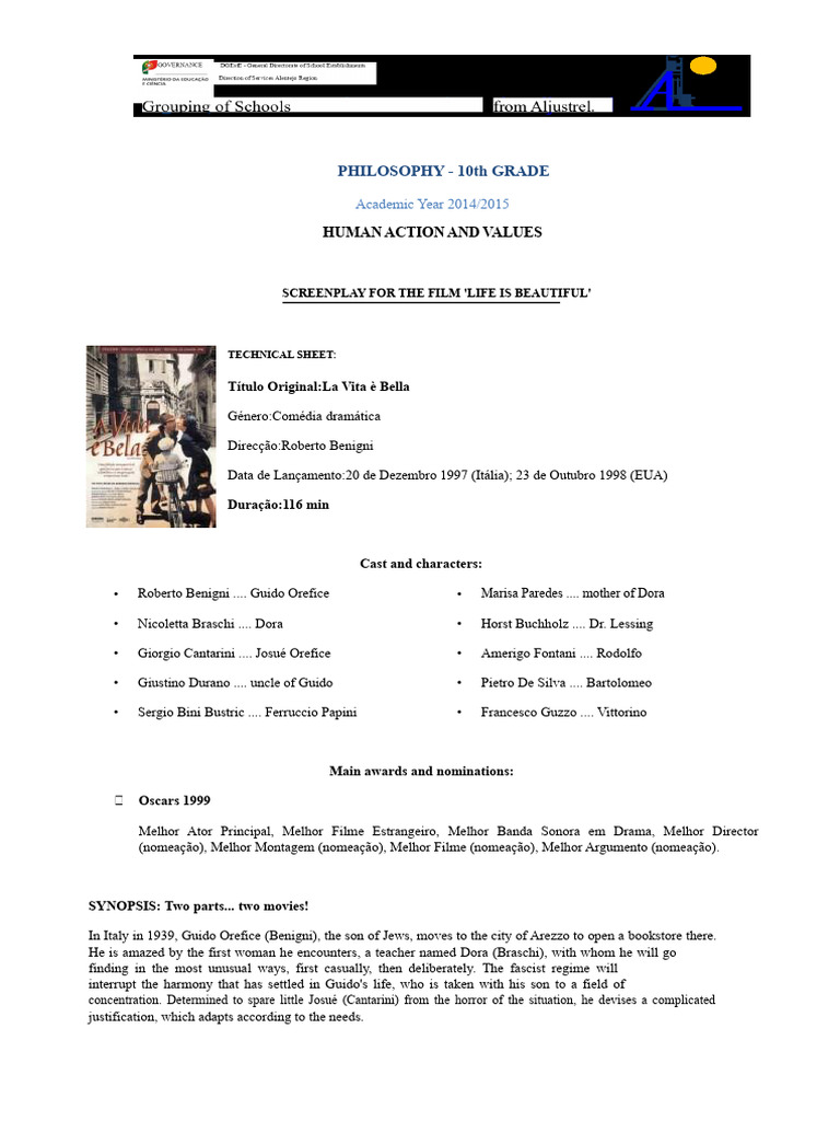 Life is Beautiful Film Analysis Guide | PDF