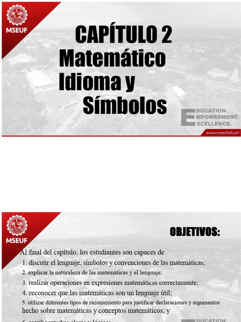 Lenguaje y Símbolos en Matemáticas | PDF | Matemáticas | Los símbolos