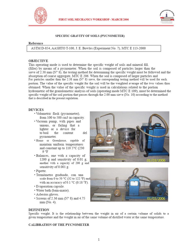 Determination of Specific Gravity | PDF | Temperature | Water