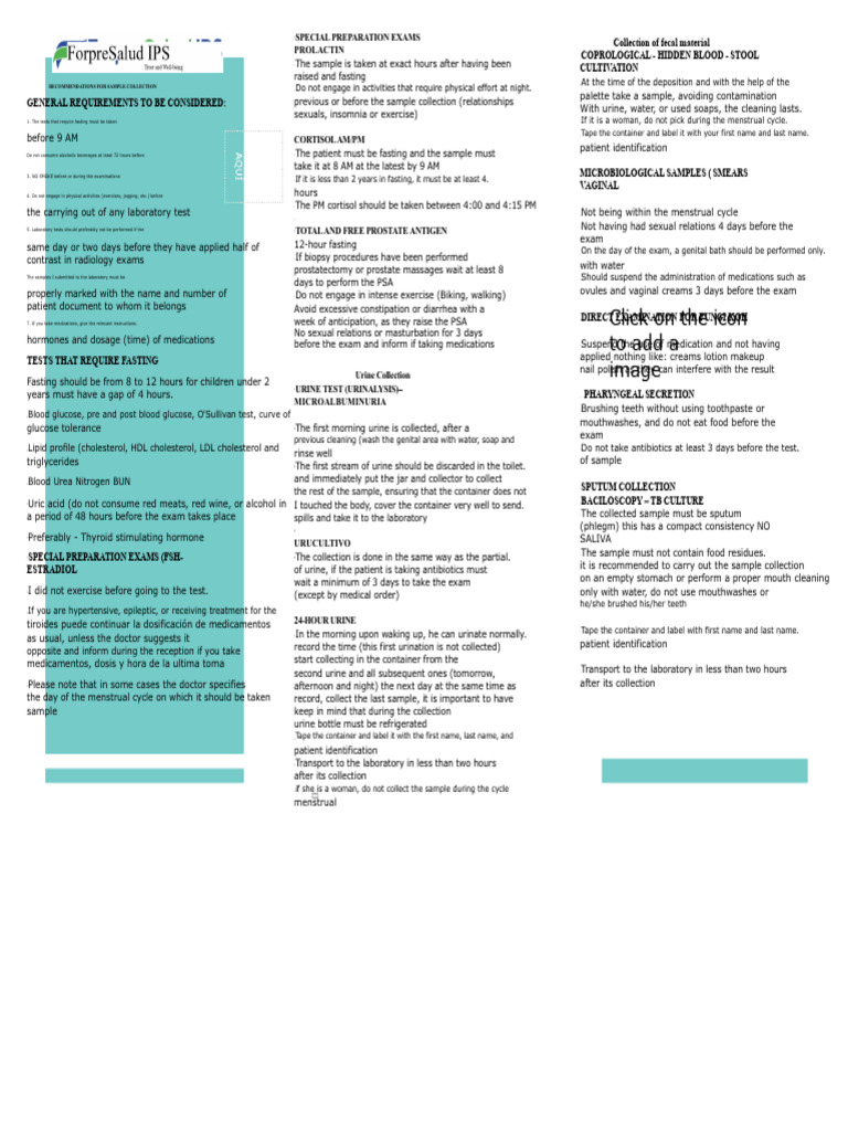 BROCHURE - LAB Recommendations | PDF | Prostate Specific Antigen ...